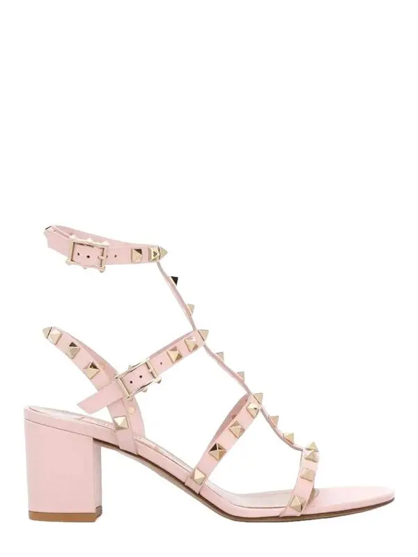 Valentino Garavani Rockstud Block-heel Sandals - Pink