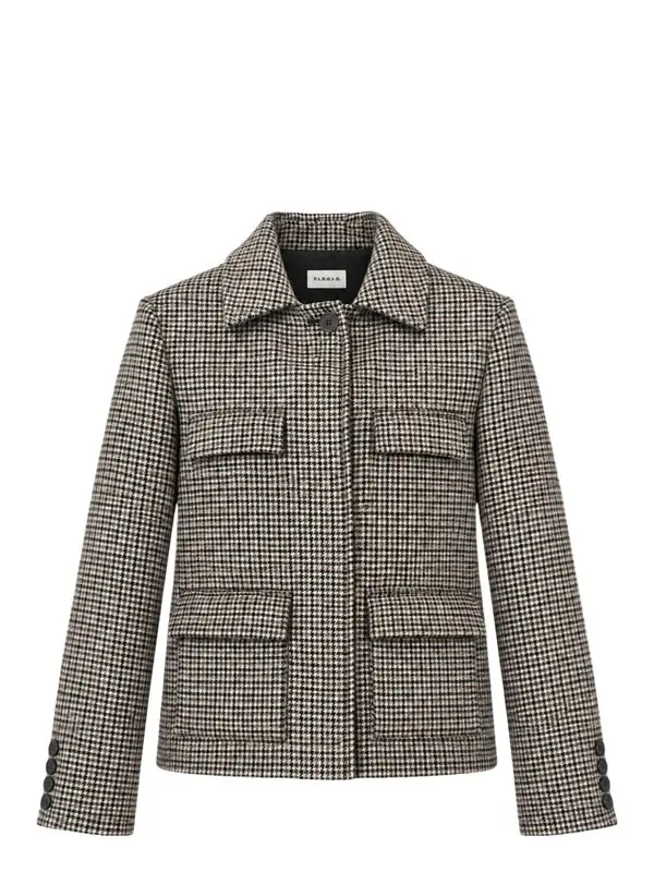 P.a.r.o.s.h Long-sleeve Casual Jacket - Houndstooth
