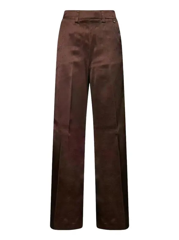 Herno Pressed-crease Wide-leg Trousers - Brown