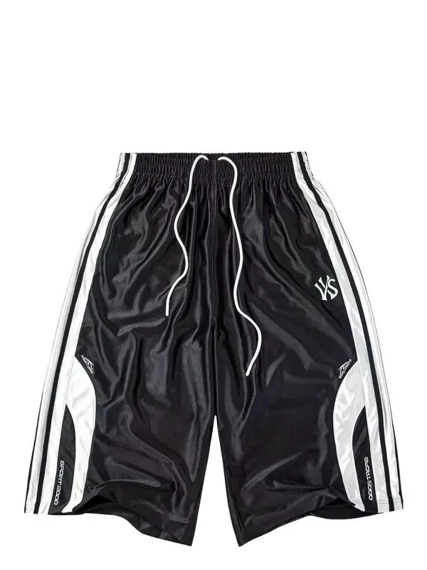 VALE FOREVER Dr Doom Side-stripe Shorts - Black