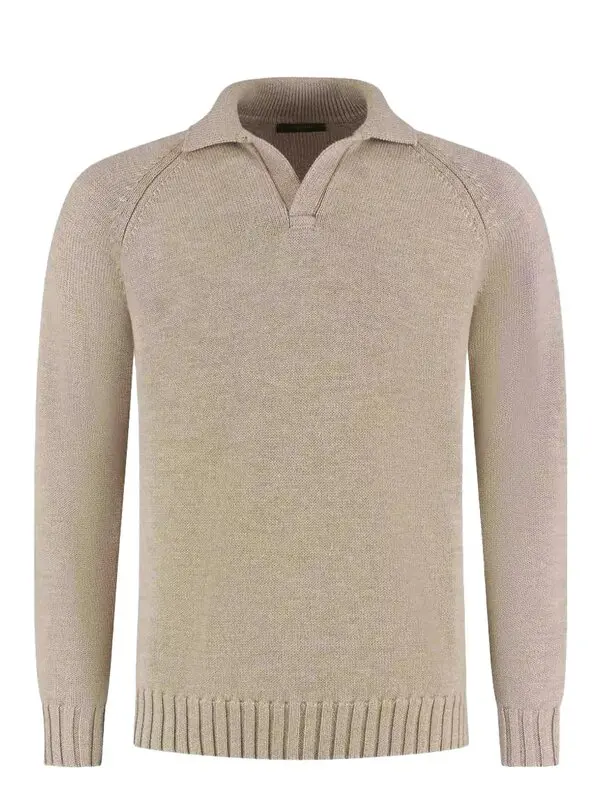 ZANONE Raglan-sleeve Polo-collar Sweater - Neutrals