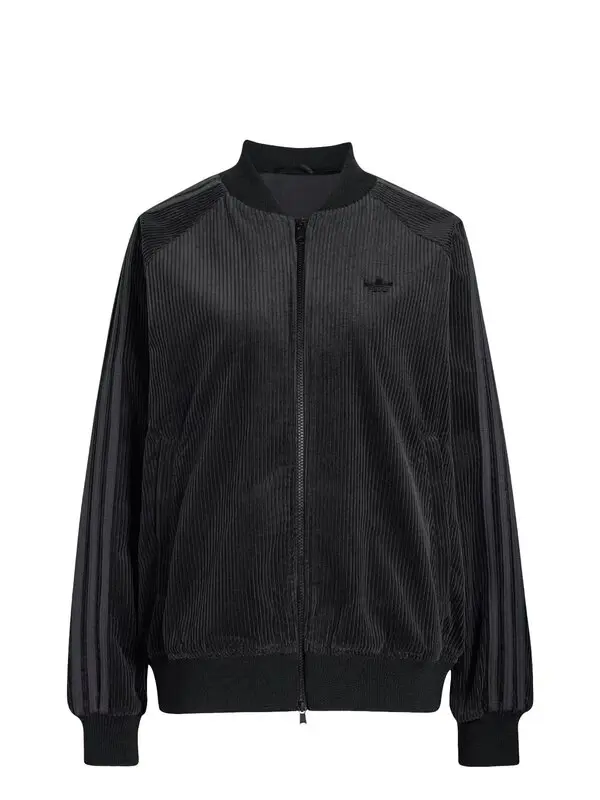 Adidas Corduroy Sst Oversized Track Top Asia Sizing - Black