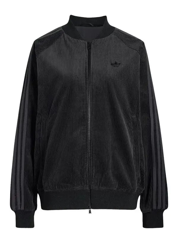 Adidas Corduroy Sst Oversized Track Top Asia Sizing - Black