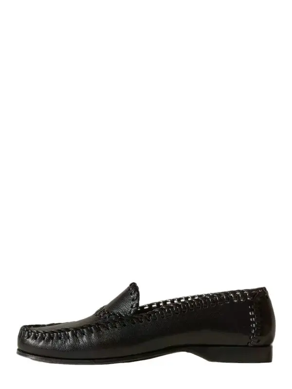 Hereu Sastre Braided-seam Loafers - Black