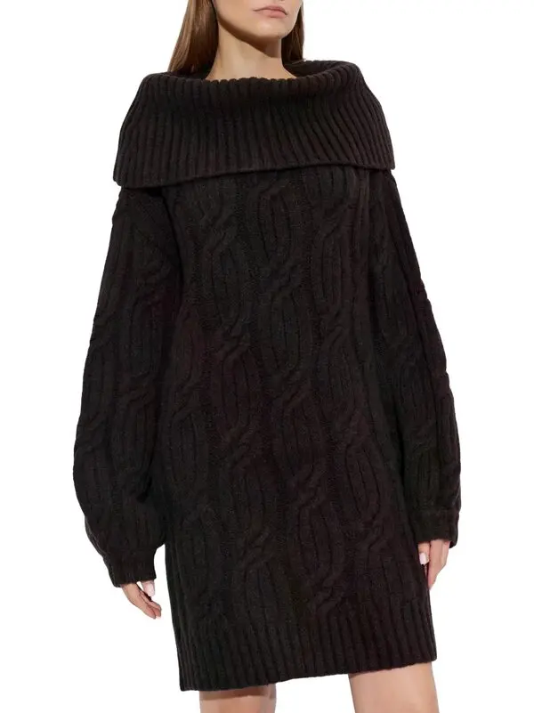 GESTUZ Gzjosely Cable-knit Mini Dress - Brown