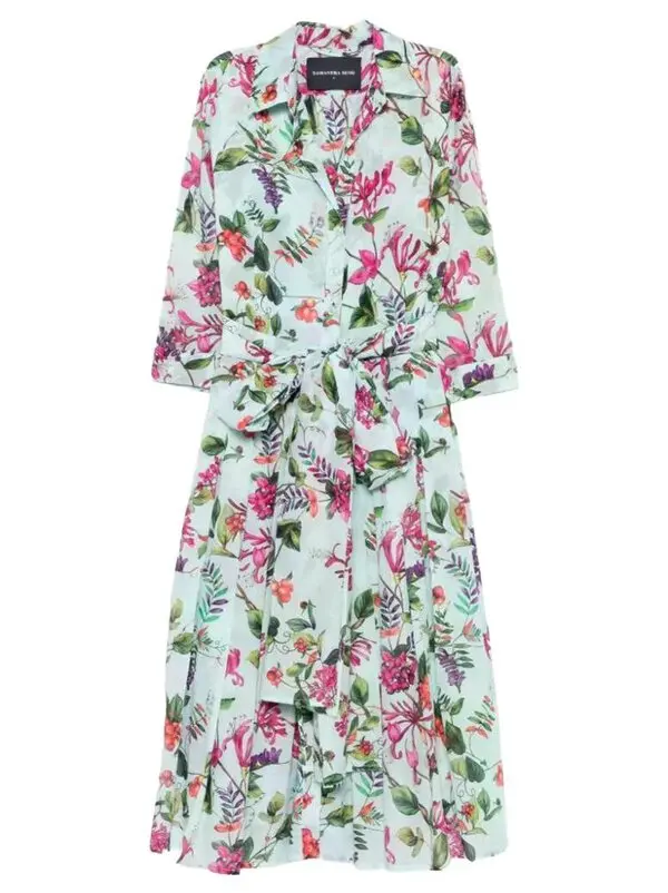 Samantha Sung Audrey Floral-print Midi Dress - Blue
