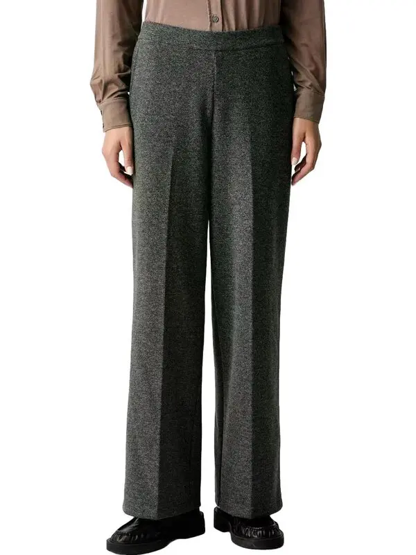 Marc O'polo Pressed-crease Wide-leg Trousers - Grey