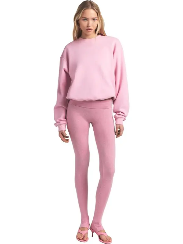 SKIMS Crewneck | Pink | | Cotton Fleece - Halite