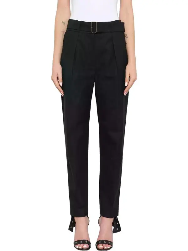 Kenzo Belted Pleated Trousers - Black