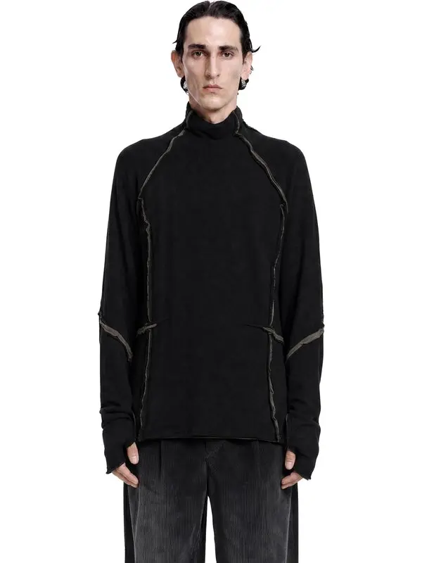 ANDREA YA AQOV Turtleneck Raw Cut - Black