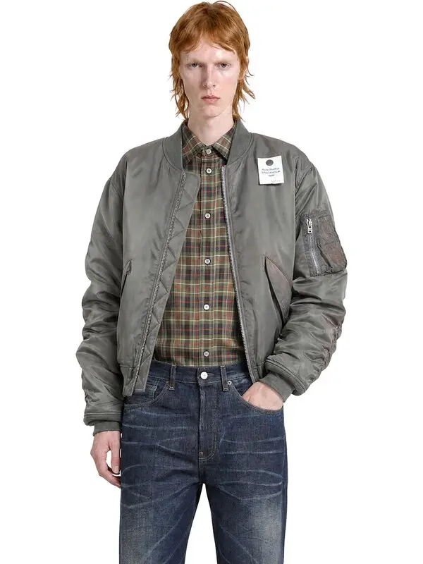 Acne Studios Washed Bomber Jacket - Grey