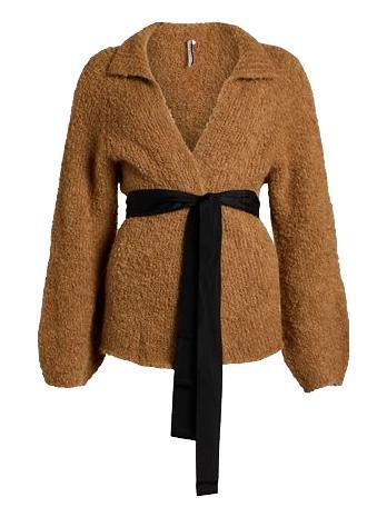 Liviana Conti Cardigan Size Alpaca Wool, Polyamide - Camel