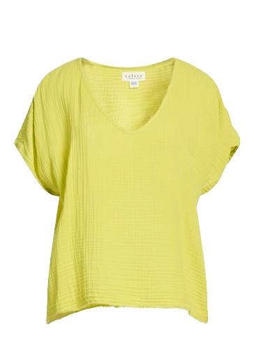 Velvet By Graham & Spencer Top Light Size Cotton - Green