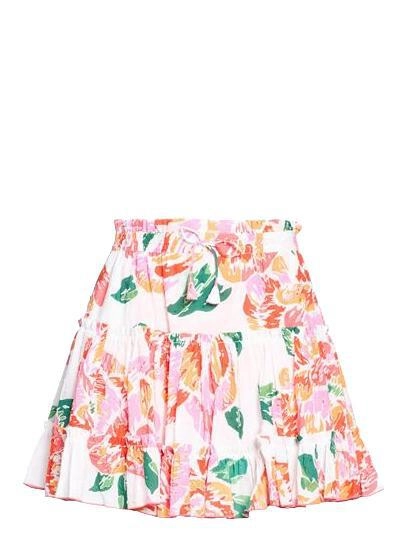 Poupette St Barth Mini Skirt Size Cotton - Orange