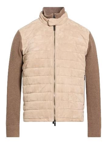 Paul & Shark Puffer Size Virgin Wool, Goat Skin - Sand