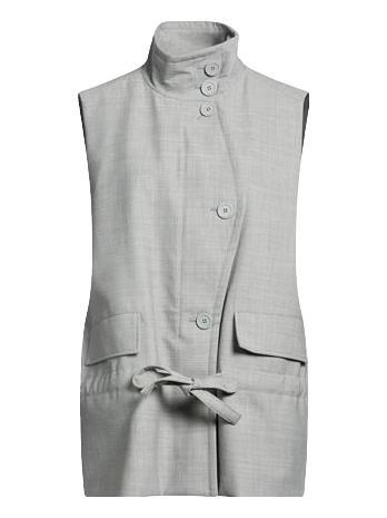 SEMICOUTURE Vest Size Polyester, Virgin Wool, Elastane - Grey