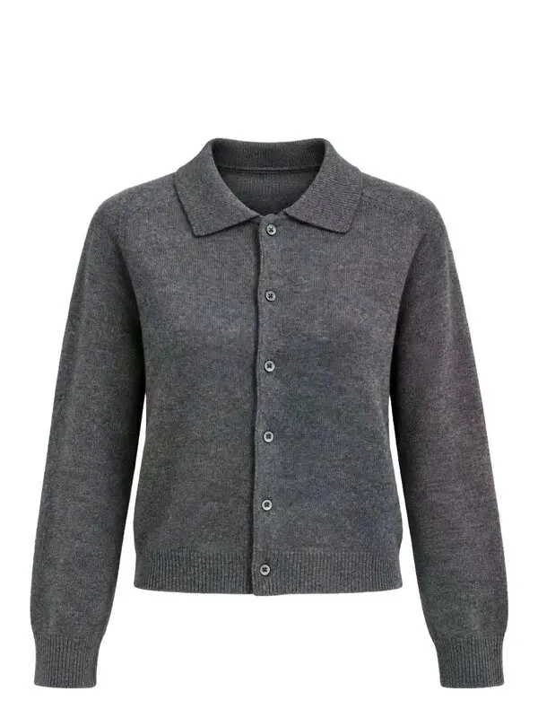DUNST Button-up Collared Cardigan - Grey