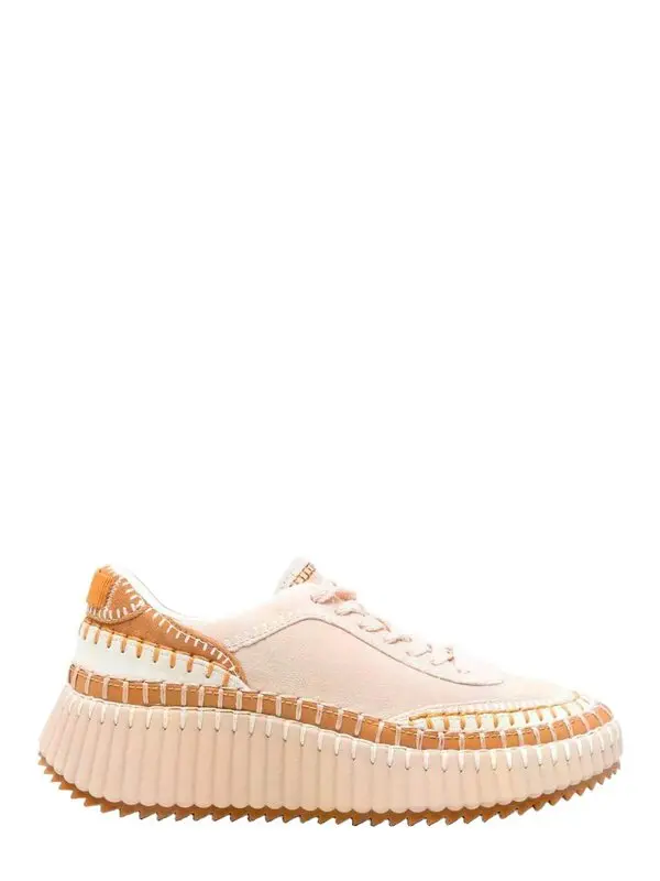 Chloé Lace-up Platform Sneakers - Neutrals