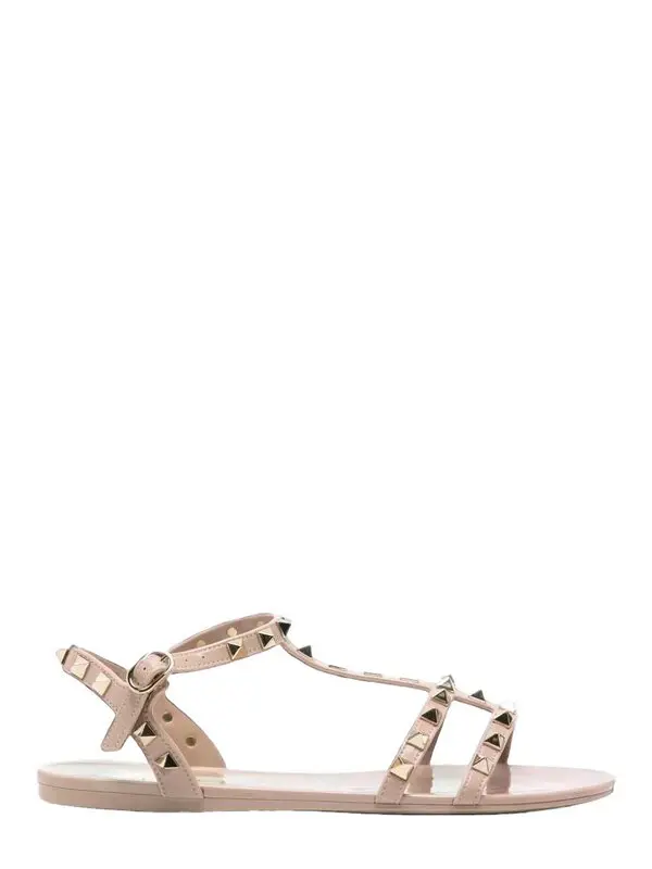 Valentino Garavani Rockstud Flat Sandals - Pink