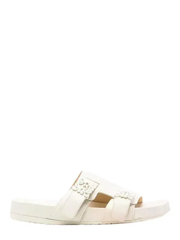 Loewe Ease Anagram Flat Sandals - Neutrals