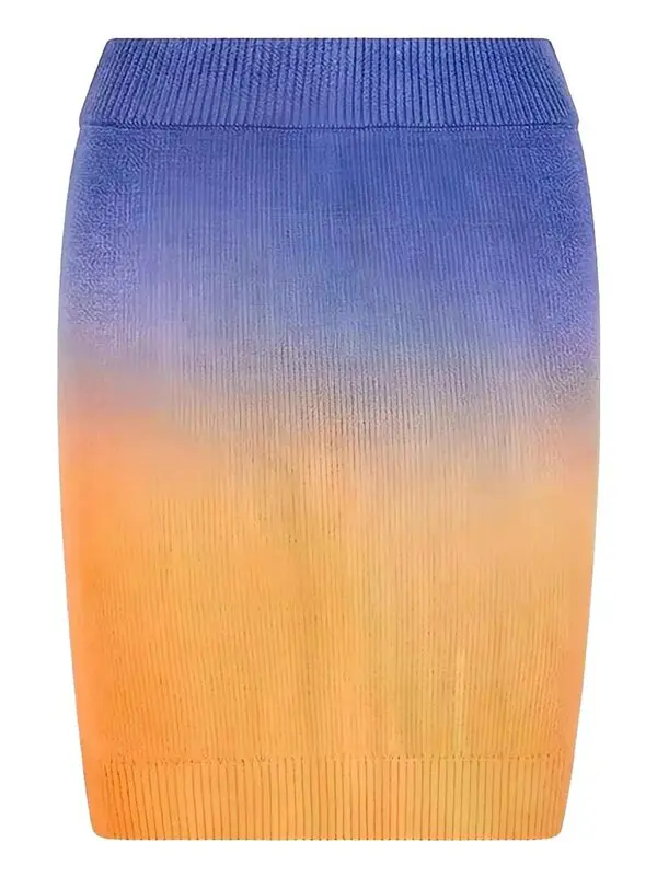HOUSE OF SUNNY Desert Rose Knitted Skirt - Orange