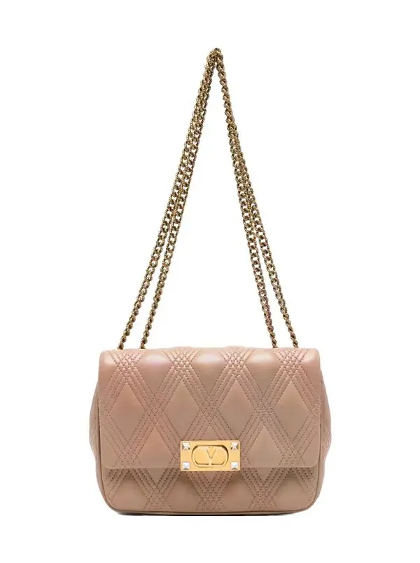 Valentino Garavani Quiltie 67 Shoulder Bag - Neutrals