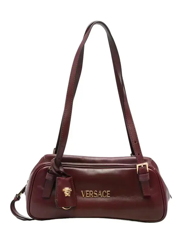 Versace Tag Nappa Bowling Bag - Red