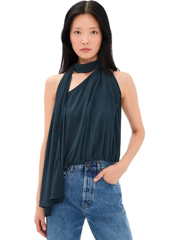 A.L.C. Celeste Silk Top - Forest