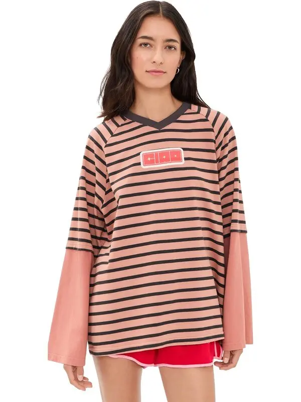 CIAO CIAO VACATION Double Trouble Tee - Pink
