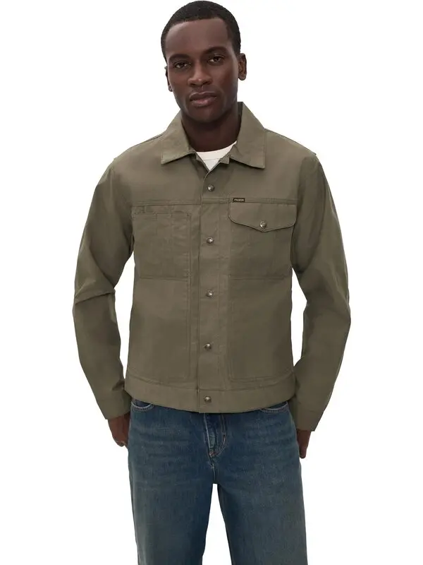 Filson Dry Wax Short Cruiser Jacket - Olive