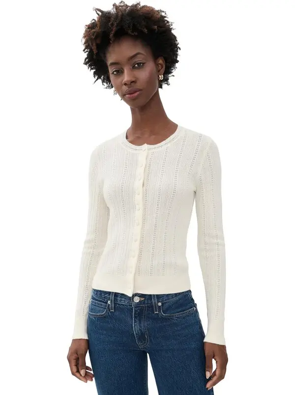 Rag & Bone Rhodes Crew Cardigan - White