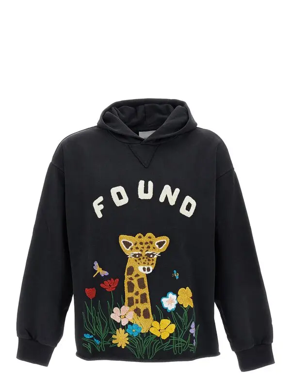 FOUND Felpa Con Cappuccio Wildlife - Nero