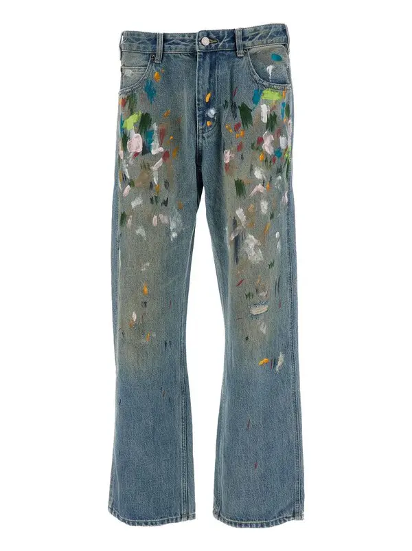 FOUND Multi Color Painter Jeans - Azzurro