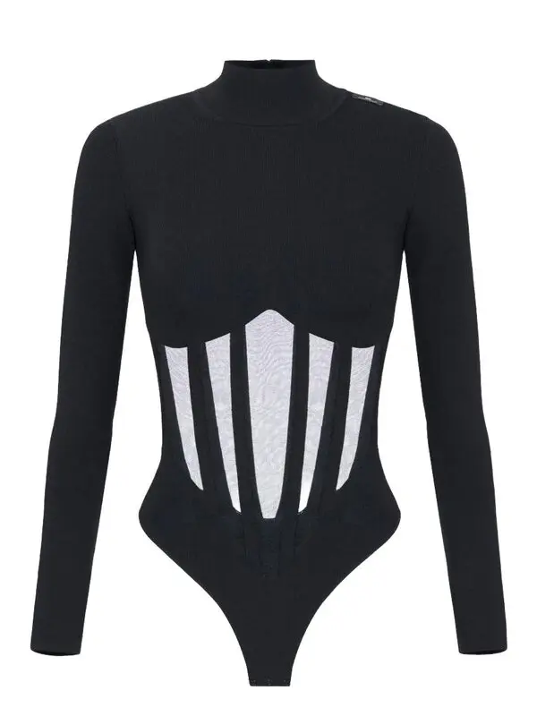 Elisabetta Franchi Tricot Bodysuit - Black