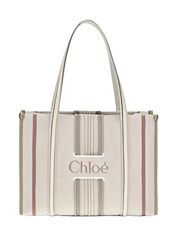 Chloé Woody Loop Canvas Tote - Pink