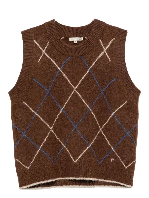 MOISMONT Eddy Wool Blend Cardigan - Brown