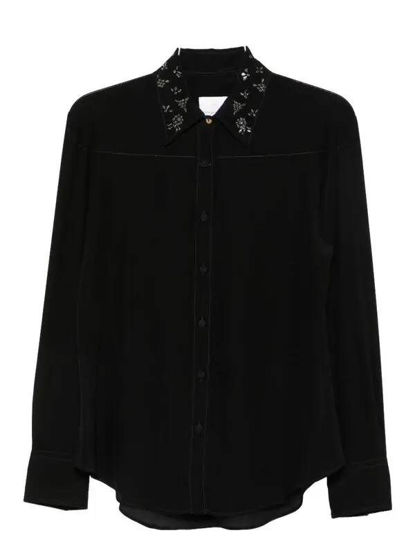 TRAME AUREE Embellished Shirt - Black