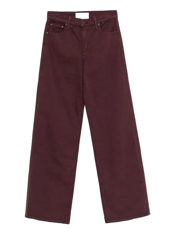 MOTHER Wide-leg Denim Jeans - Red