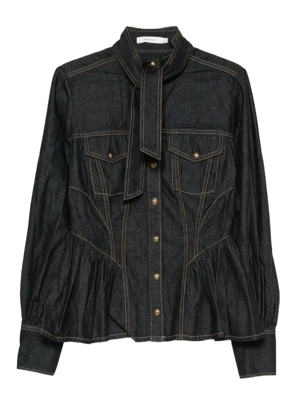 Zimmermann Denim Cotton Shirt - Blue