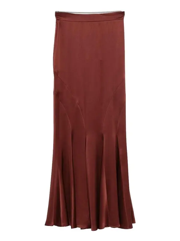 Max Mara Silk Skirt - Brown