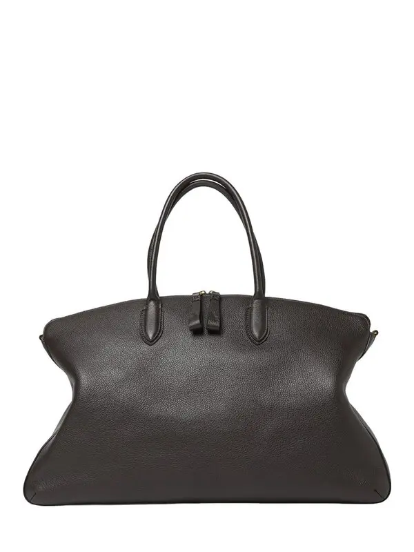 Borsalino Leather Tote Bag - Black