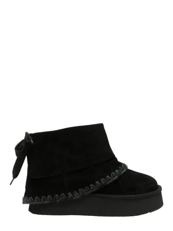 Mou Platform Wool Boots - Black