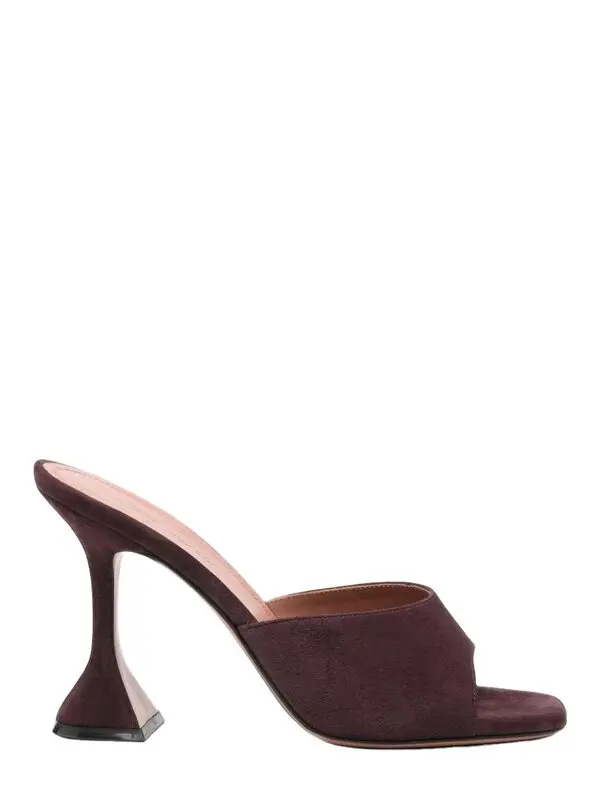 Amina Muaddi Lupita Suede Leather Mules By - Red