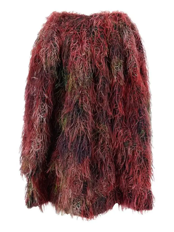 Comme Des Garçons Printed Long Skirt - Red