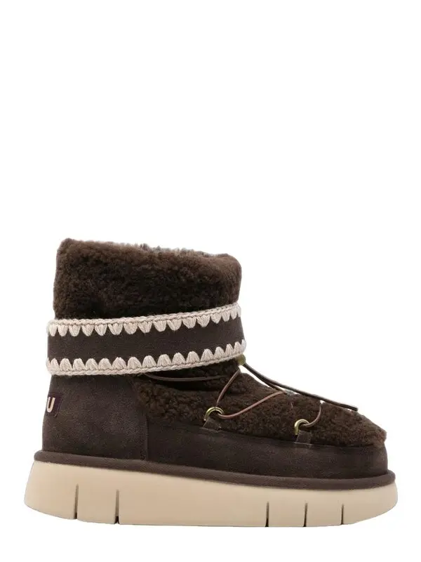 Mou Bounce Wool Boots - Brown