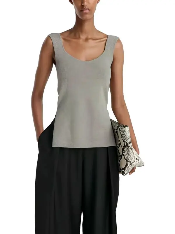 RÓHE Side-slit Top - Grey