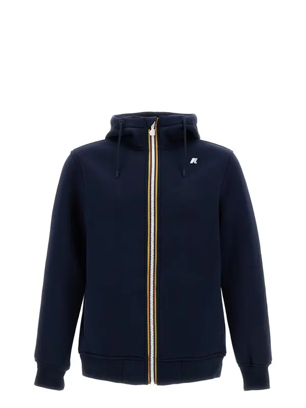 K-WAY Felpa Con Zip Rainer Spacer - Blu