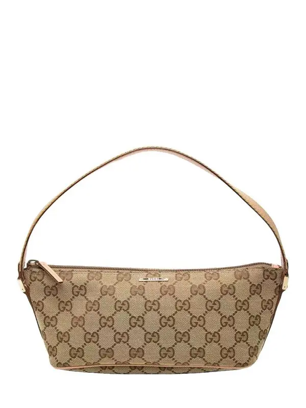 Gucci 2000-2015 Gg Canvas Web Boat Shoulder Bag - Neutrals