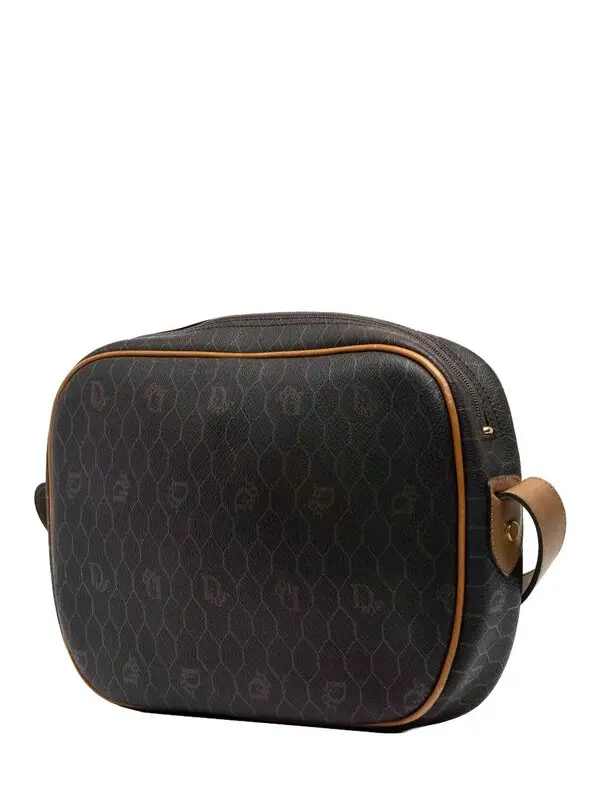 Dior 20th Century Honeycomb Coated Canvas Crossbody Bag - Black