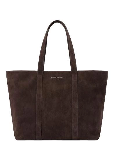 WANT Les Essentiels Palma Suede Leather Medium Tote - Chocolate